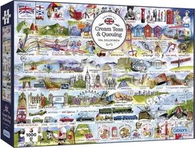GIBSONS Puzzle Symboly Velké Británie / 1000 dílků / 68 x 49 cm
