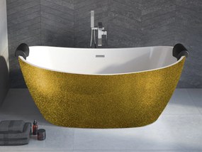 Besco Ayla Glam vana volně stojící 170 x 80 cm sifon grafit zlatá barva VANAYLA170GG1 Koupelny Bernold