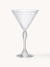 Sada sklenic na martini's drážkovou strukturou America's Cocktail, 4 díly