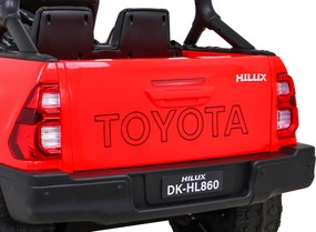 Ramiz Elektrické auto Toyota Hilux pro děti červené + pohon 4x4 + dálkové ovládání