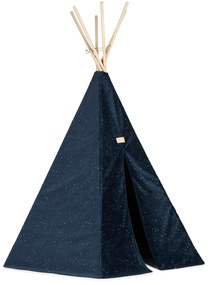 Nobodinoz Eco-Velvet Arizona TeePee Night Blue Silver Milky Way