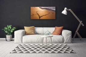 Obraz na plátně Pláž Srdce Moře Umění 100x50 cm