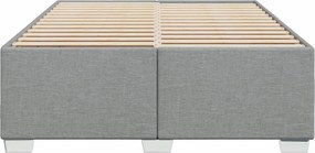 Rám postele bez matrace světle šedý 140 x 190 cm textil 3284471