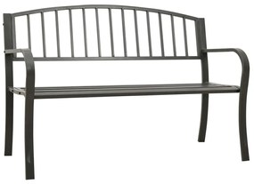 312037 vidaXL Zahradní lavice 125 cm ocelová šedá