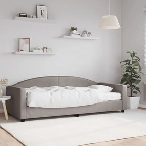 Válenda s matrací taupe 90 x 200 cm textil 3197173