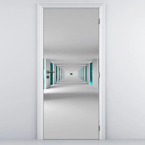 Fototapeta na dveře - Tunel s tyrkysovým nebem (95x205cm)
