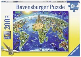 Puzzle ravensburger 127221 velká mapa světa