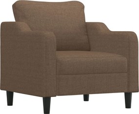 Křeslo s podnožkou hnědé 60 cm textil 3201130