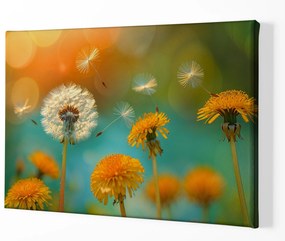 Obraz na plátně - Pampeliška, bílé nadělení FeelHappy.cz Velikost obrazu: 120 x 80 cm