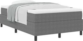 Postel s boxspringem Světle šedá a bílá 120 x 190 cm 3337452