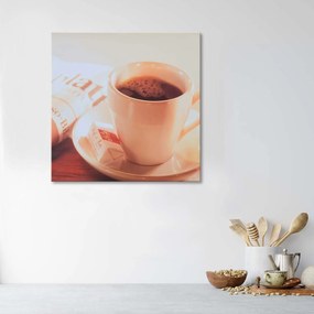 Gario Obraz na plátně Káva v bílém šálku Rozměry: 30 x 30 cm