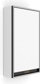 Nimco GA 1 - Zrcadlová skříňka s LED osvětlením, 70x50x15 cm, 1 dvířka, levá, matná černá GAC 10001L-VX-90