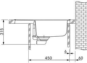 Franke Maris MRG 611-62 Granitový dřez s odkapem oboustranné provedení, 62x50cm, sahara, 114.0284.757