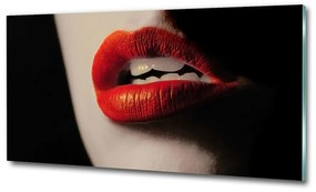 Wallmuralia Fotoobraz na skle Červená ústa 100x50