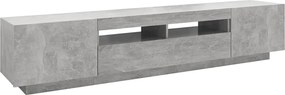 TV skříňka s LED osvětlením betonově šedá 200 x 35 x 40 cm 3081910