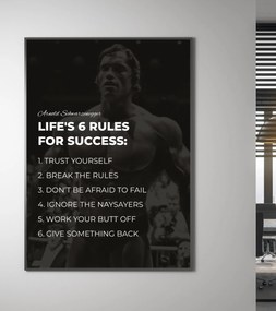 Pixada Arnoldova pravidla úspěchu - motivační obraz Velikost: B2 - 50x70 cm, Volba rámu: plakát bez rámu