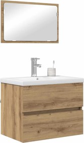 Sada koupelnového nábytku 3 ks Artisanový dub Kompozitní dřevo 3393506