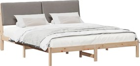 Rám postele Hnědá a taupe 180 x 200 cm Masivní borovicové dřevo 3394366