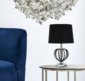 Stolní lampa Darky Silver 44,5 cm černo-stříbrná
