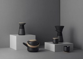 Černý kameninový šálek na cappuccino 200 ml Theo – Stelton