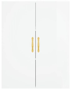 Skříň highboard lesklá bílá 69,5 x 34 x 180 cm kompozitní dřevo,  3195997