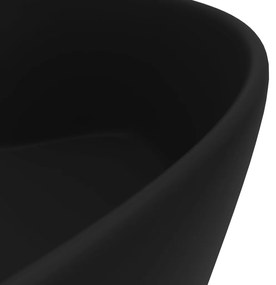 vidaXL Luxusní umyvadlo s přepadem matné černé 36 x 13 cm keramické