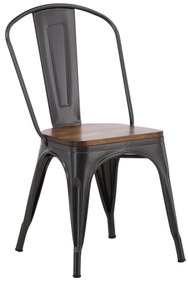 Jídelní židle Tempe, 2ks, tmavě hnědá, 51x36x85