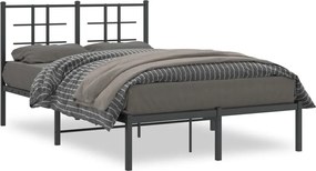vidaXL Kovový rám postele s čelem 120 x 200 cm [355608] Barva: Černá