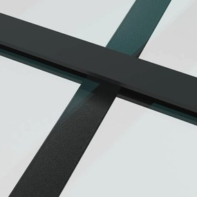 Posuvné dveře s kováním 90x205 cm ESG sklo a hliník 3332895