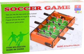 LEAN Toys Sportovní dovednostní hra – stolní fotbal pro děti, stůl 51 x 31 cm
