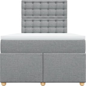 Box spring postel s matrací světle šedá 120 x 200 cm textil 3293561