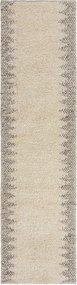 Flair Rugs, Ručně tkaný běhoun Minerals Border Natural, 60x230, béžová, chodba / předsíň