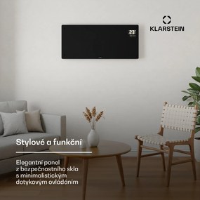 Klarstein Bornholm konvektor | 3000 W | 30 m² | Výkonný a stylový | 105 x 51 cm