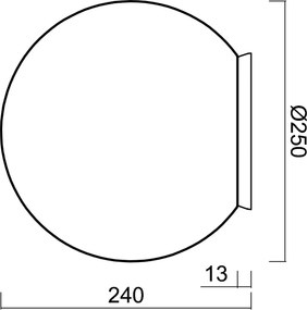 OS STY58024 STYX 2 stropní/nástěnné skleněné svítidlo černá / bílá IP65 25W E27 - OSMONT