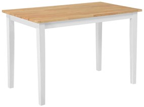 Dřevěný stůl do jídelny bílý 120 x 75 cm HOUSTON Beliani