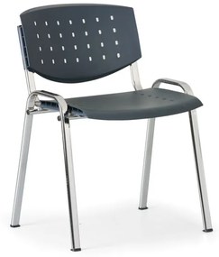 Antares Jednací židle TONY, antracit, konstrukce chromovaná