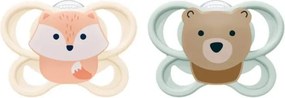 Dudlík NUK Perfect Match Air FOX/BEAR 0-2m 2ks box velikost 0-2 m