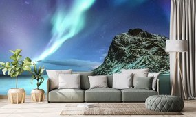 Fototapeta polární záře v Norsku - 150x100 cm