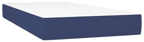 Box spring postel s matrací a LED modrá 200x200 cm textil,  3139067