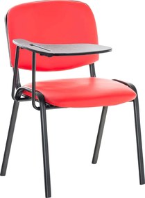 Židle Ken s skládací stůl umělá kůže – červená