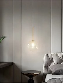 Toolight Rea, Skleněné kulové závěsné stropní svítidlo 15cm APP1680-1CP, OSW-04300