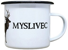 Super plecháček Smaltovaný hrnek plecháček s potiskem pro myslivce Objem: 460 ml