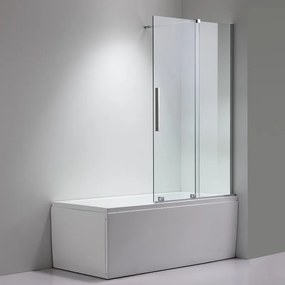 BPS-koupelny Dvoudílná vanová zástěna HYD-ATA 120x150 chrom/transparent