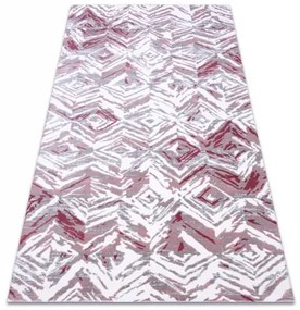 Kusový koberec akrylový DIZAYN 121 světle šedý / světle růžový Rozměr: 160x230 cm