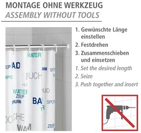 Tyč na sprchový závěs ve stříbrné barvě 110 - 185 cm – Wenko