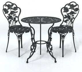 Zahradní bistro set 3 ks litý hliník Dekorhome