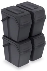 Set košů na tříděný odpad, 4 x 25 l