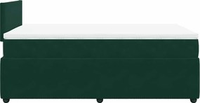 Box spring postel s matrací tmavě zelená 120x190 cm samet 3289983