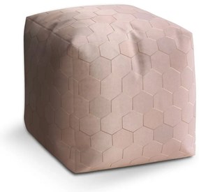 Taburet Cube rose gold, růžová