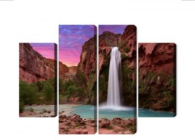 Vícedílný obraz Vodopády Havasupai Nedostatek Nedostatek Přírodní plátno 120x90